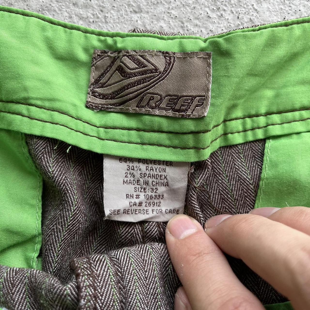 Reef Men's Brown and Green Shorts | Depop