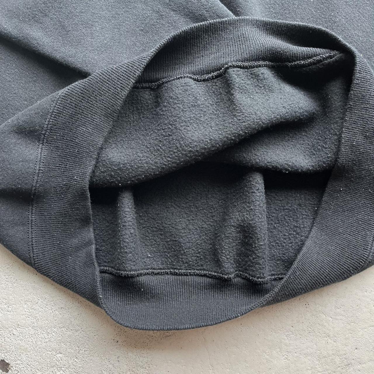 Vintage Blank Crewneck. Vintage 90s Black Boxy Hanes... - Depop