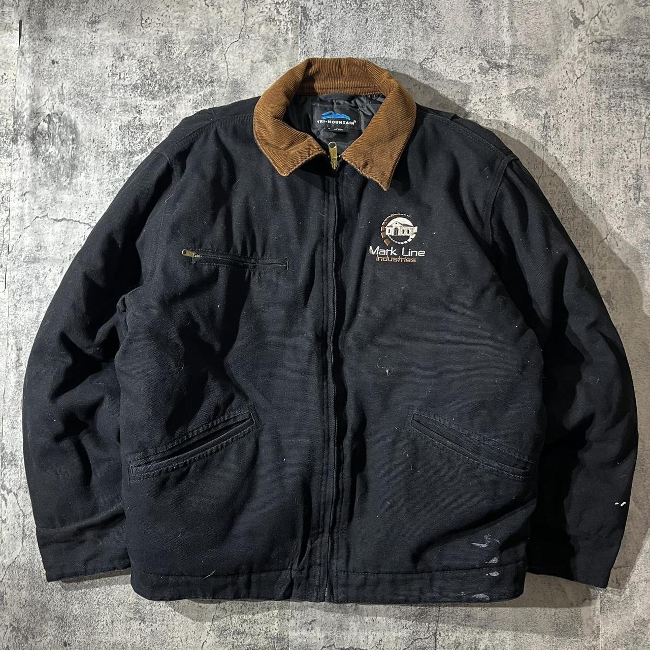 Vintage Carhartt Style Detroit Jacket. 2000s Black... - Depop