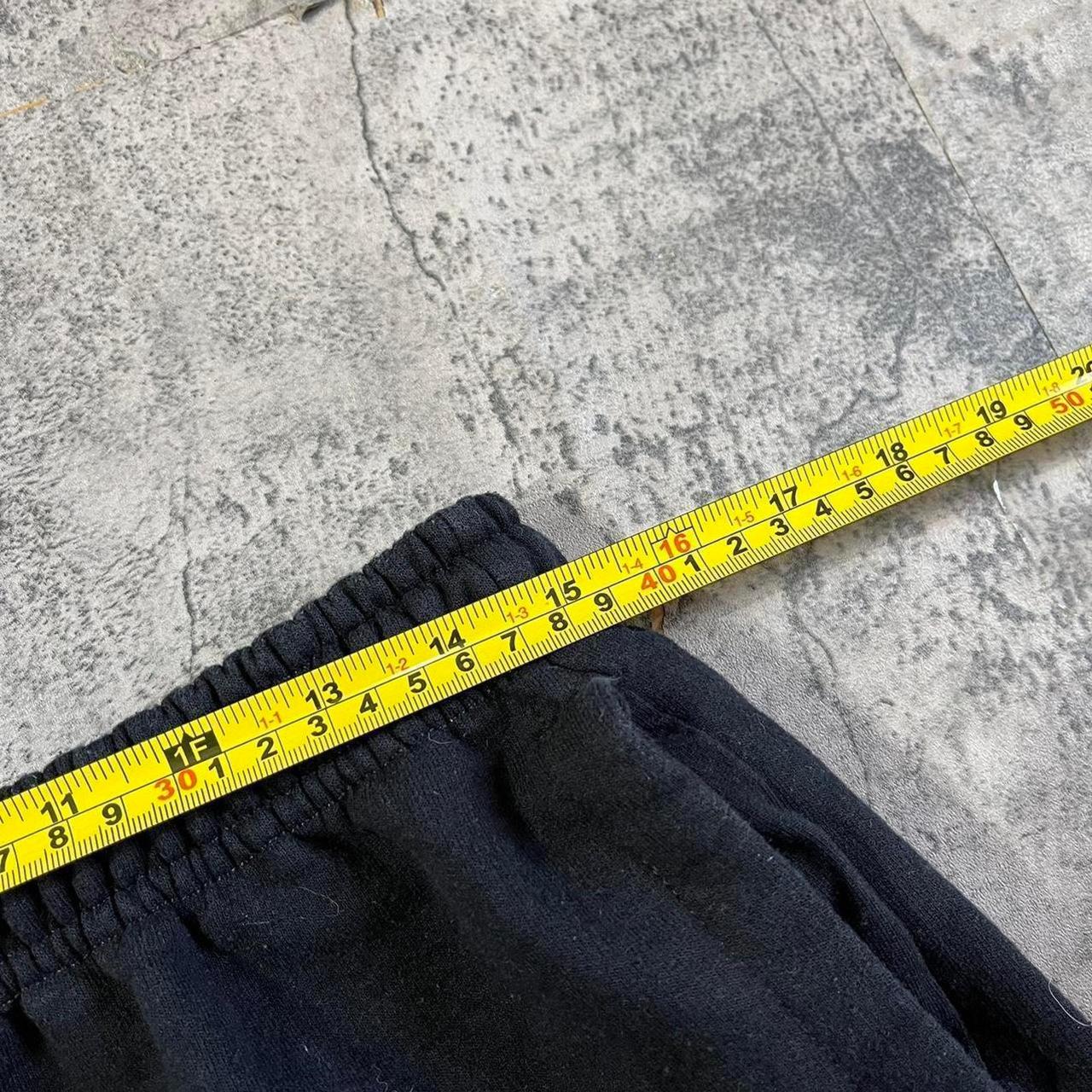 Y2K Black Baggy Sweatpants. 2000s Cyber Goth Grunge... - Depop