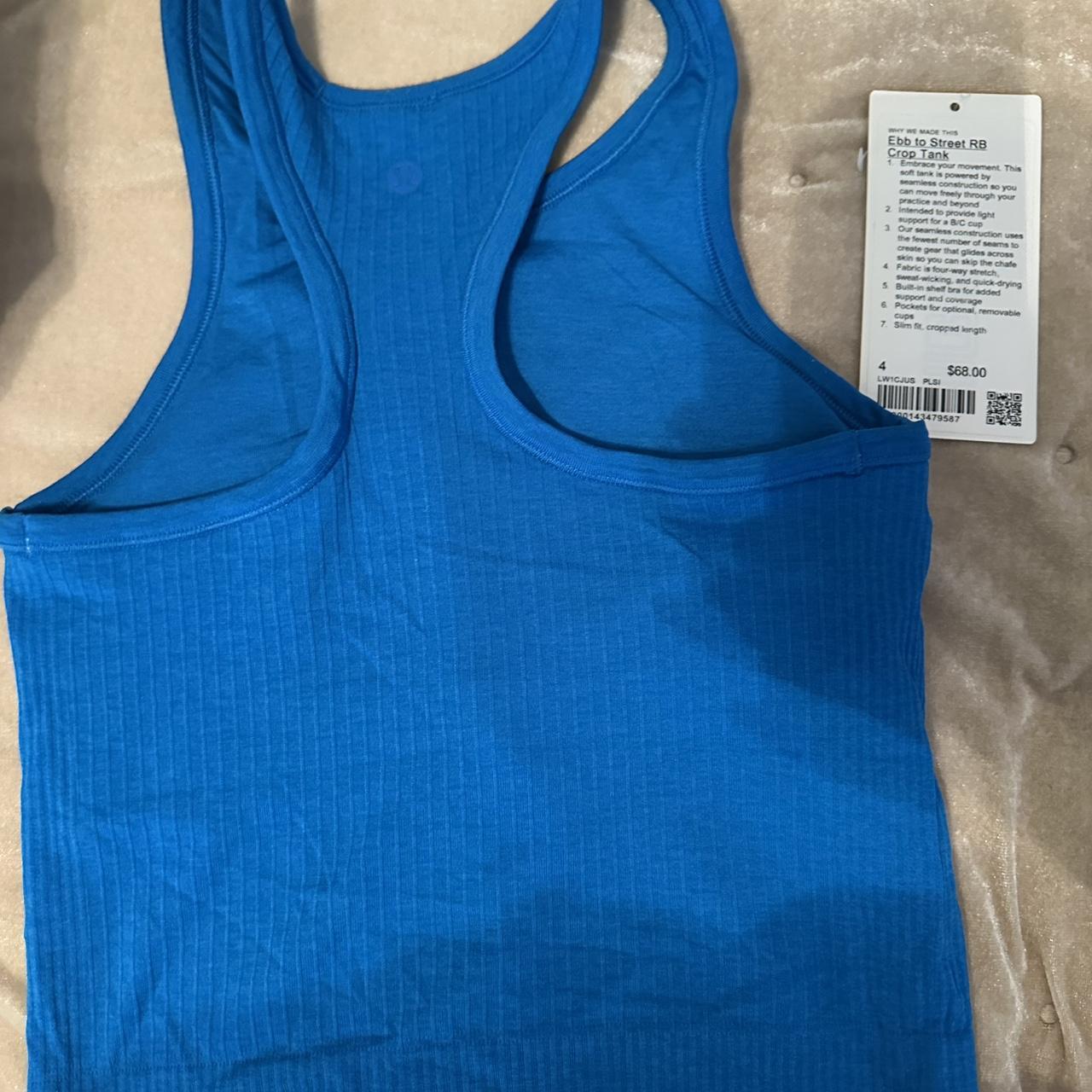 Blue Lululemon tank top, pull on side | Depop