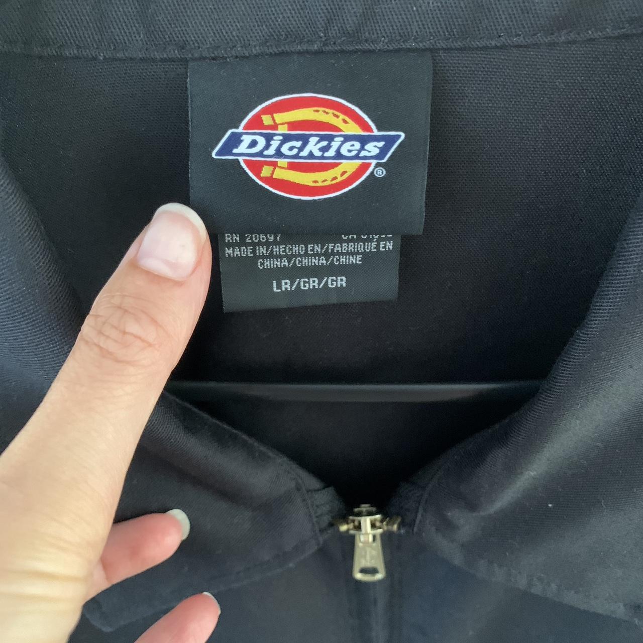 Men’s large Dickies Jacket Unlined Black Jacket Logo... - Depop