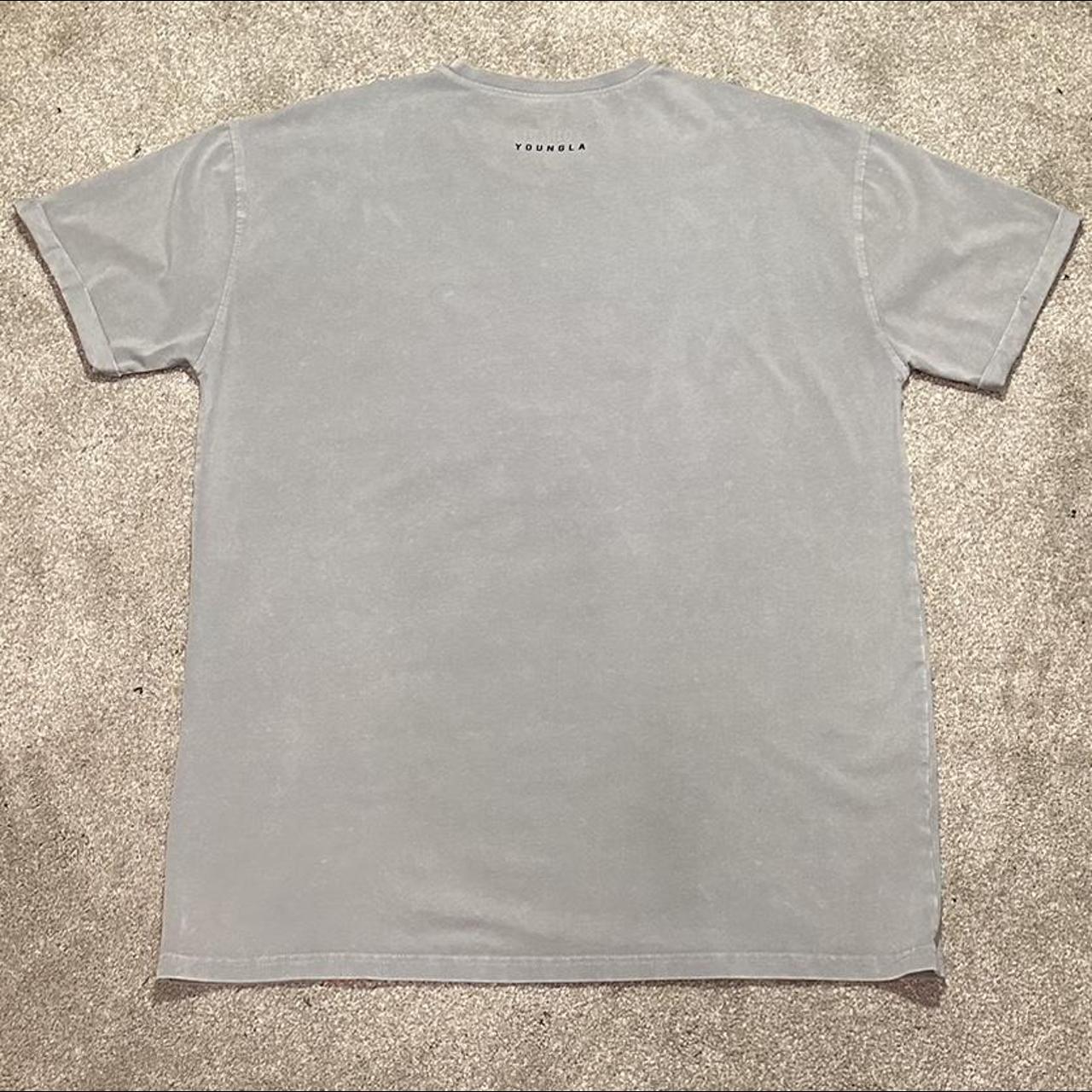 YLA YoungLA cloud logo oversized tee Size L,... - Depop