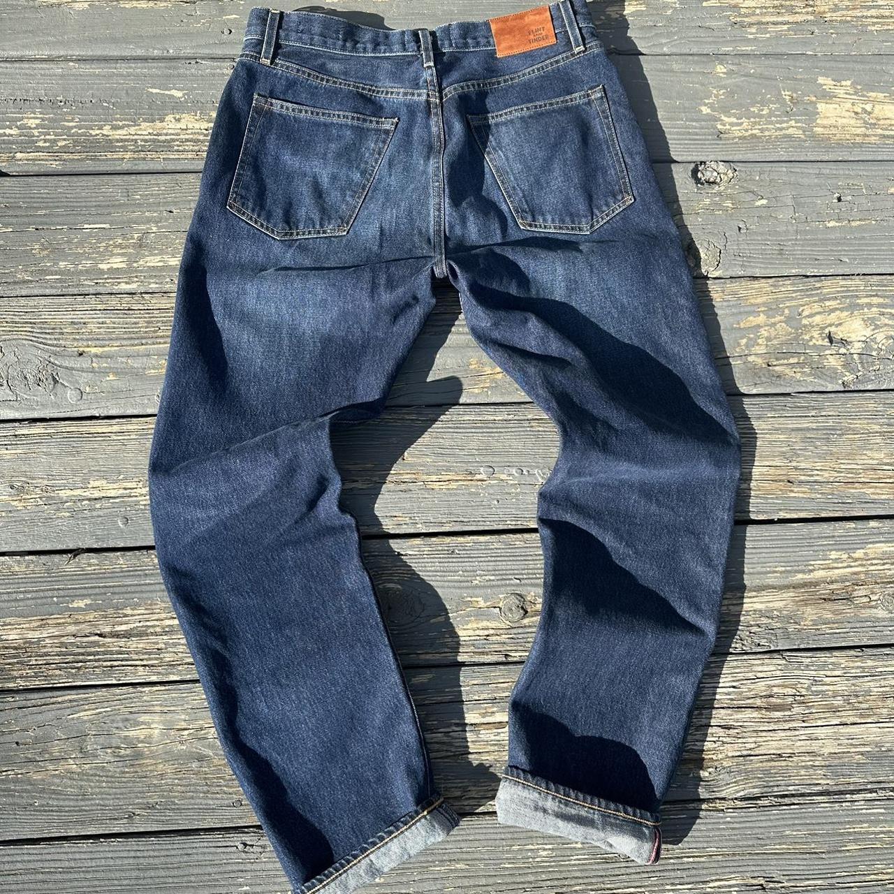 Flint and Tinder Selvedge Denim Red line Big E Iron... - Depop