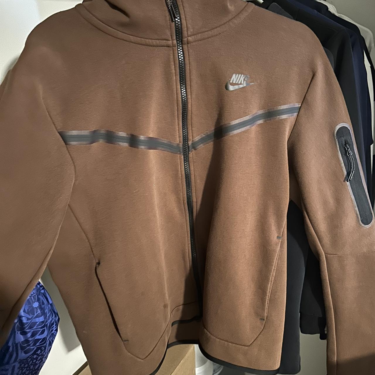 Brown Nike tech fleece Slightly used Size M - Depop