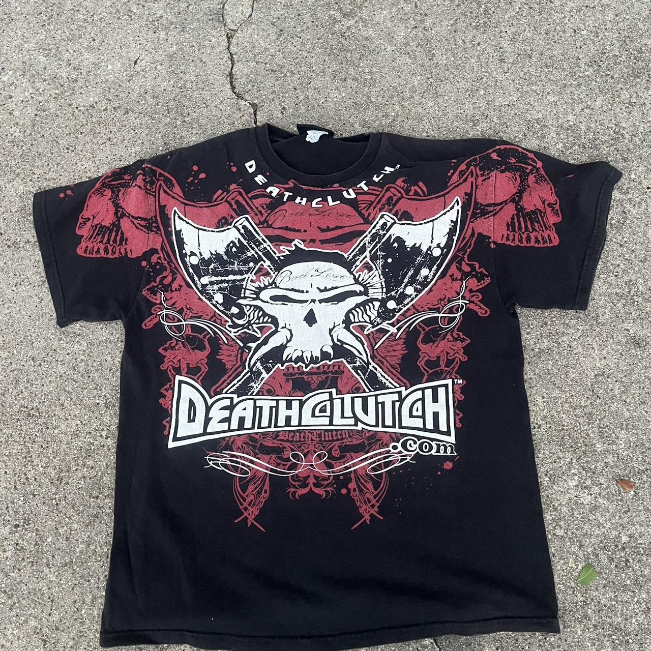 Y2K grunge Deathclutch graphic affliction type... - Depop
