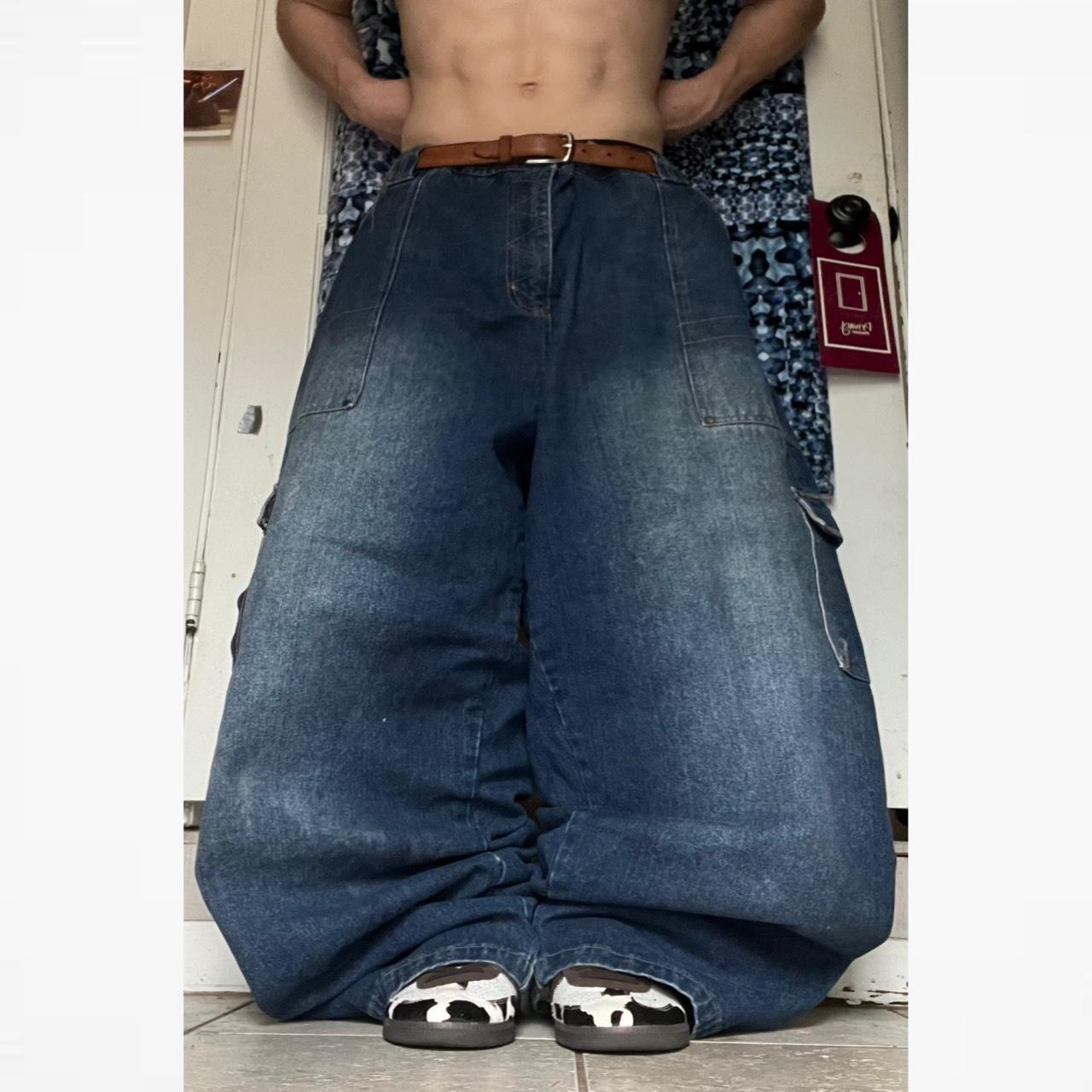 Mega Baggy Brooklyn Express Cargo Jeans Size 54x34... - Depop