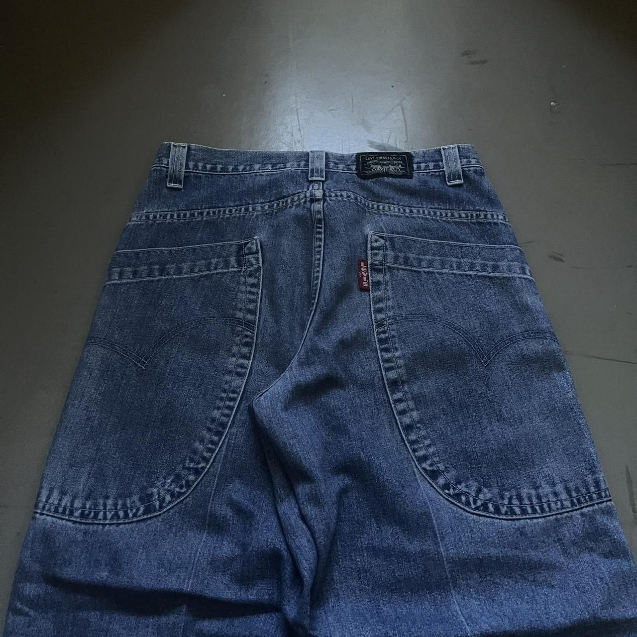 2000s 2k levi's red tab drop pocket baggy heelbit... - Depop