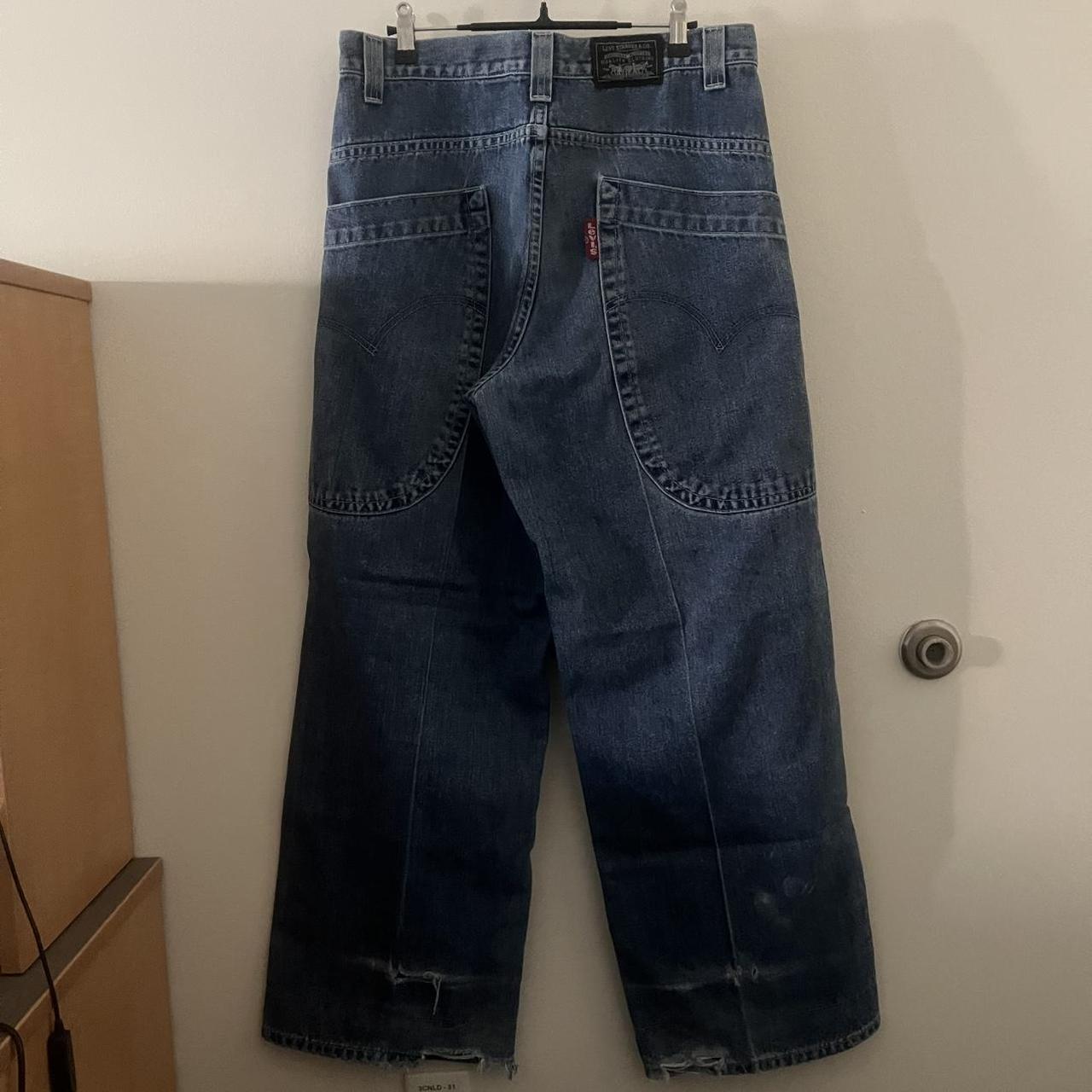 2000s 2k levi's red tab drop pocket baggy heelbit... - Depop