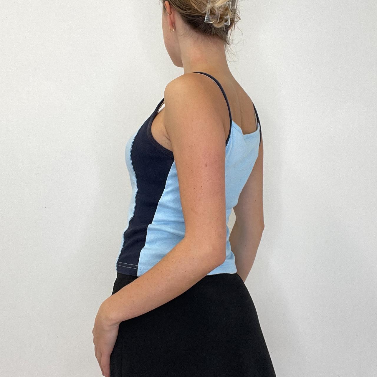 SPORTY DROP Super cute lil baby blue and navy cami... - Depop