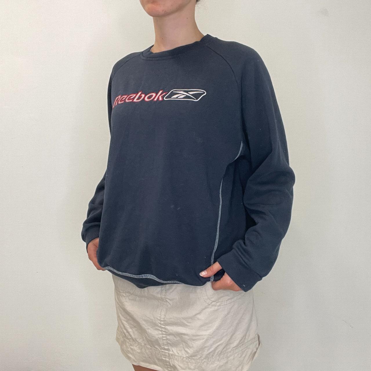 GORPCORE DROP cutest reebok navy sweatshirt,... - Depop