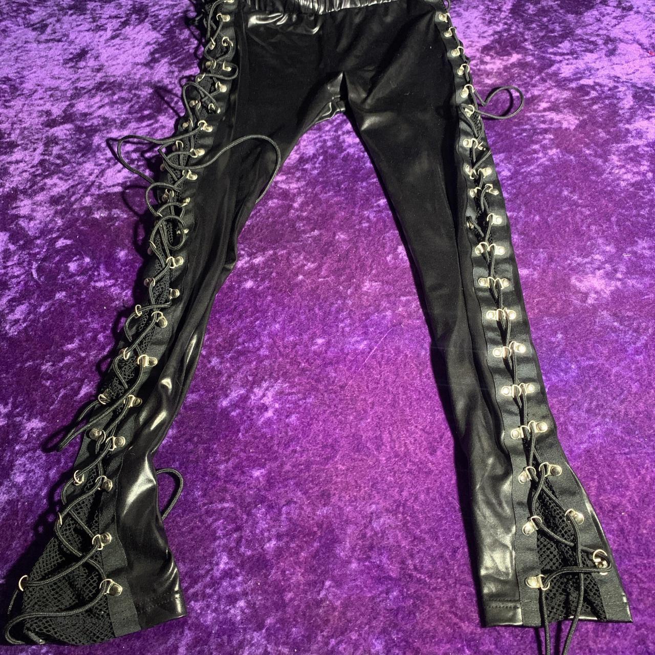 Depop payment only Rare Goth faux leather pants.... | Depop