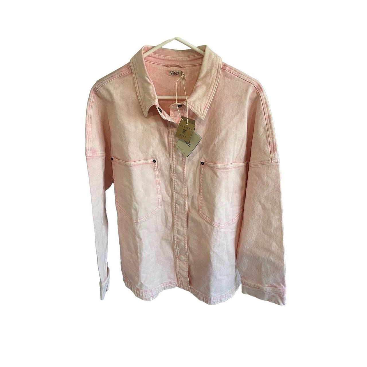 Faherty NWT Pink Sunwashed Overshirt Denim Jean... - Depop
