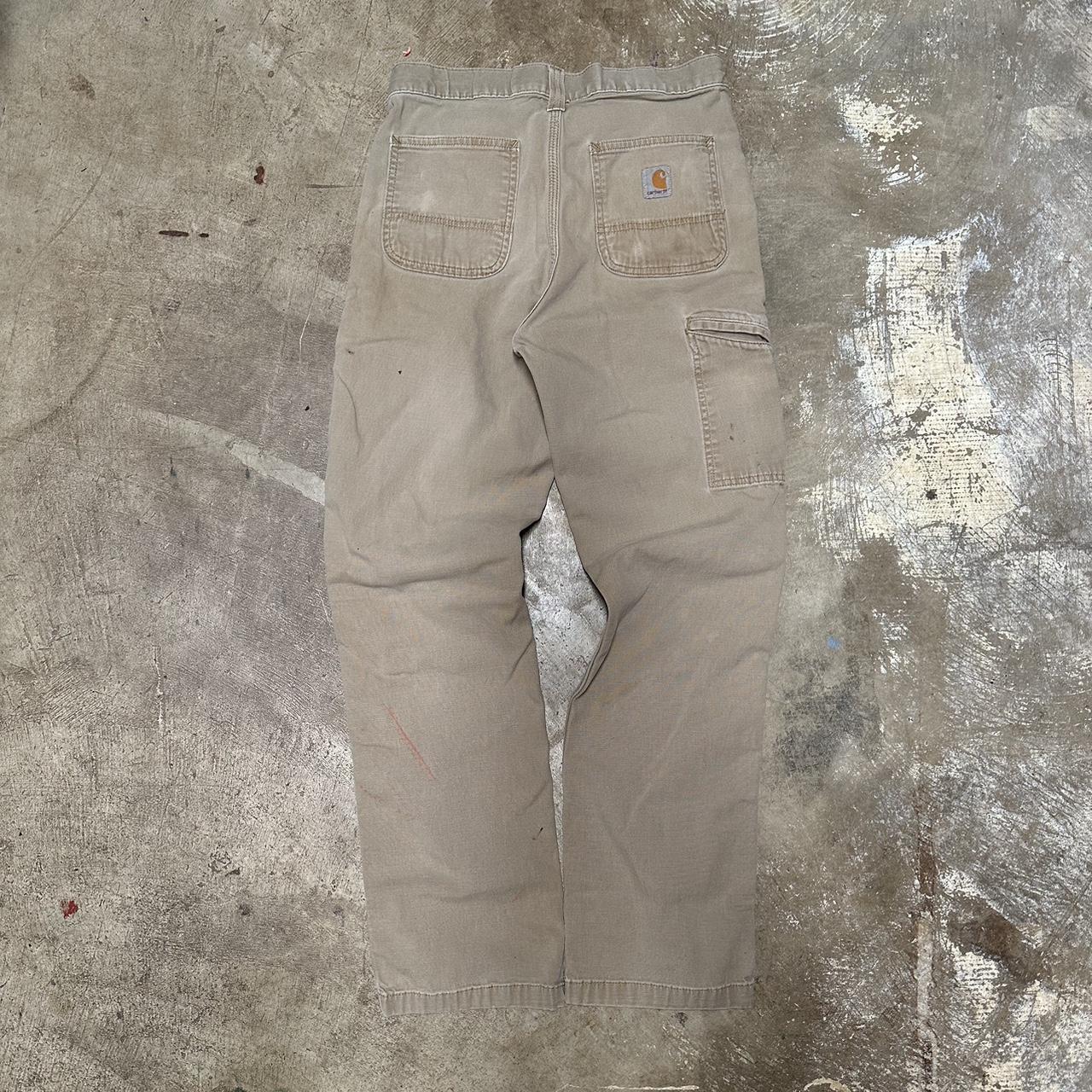 Tan Carhartt Relaxed Carpenter Tan Pants Size... - Depop