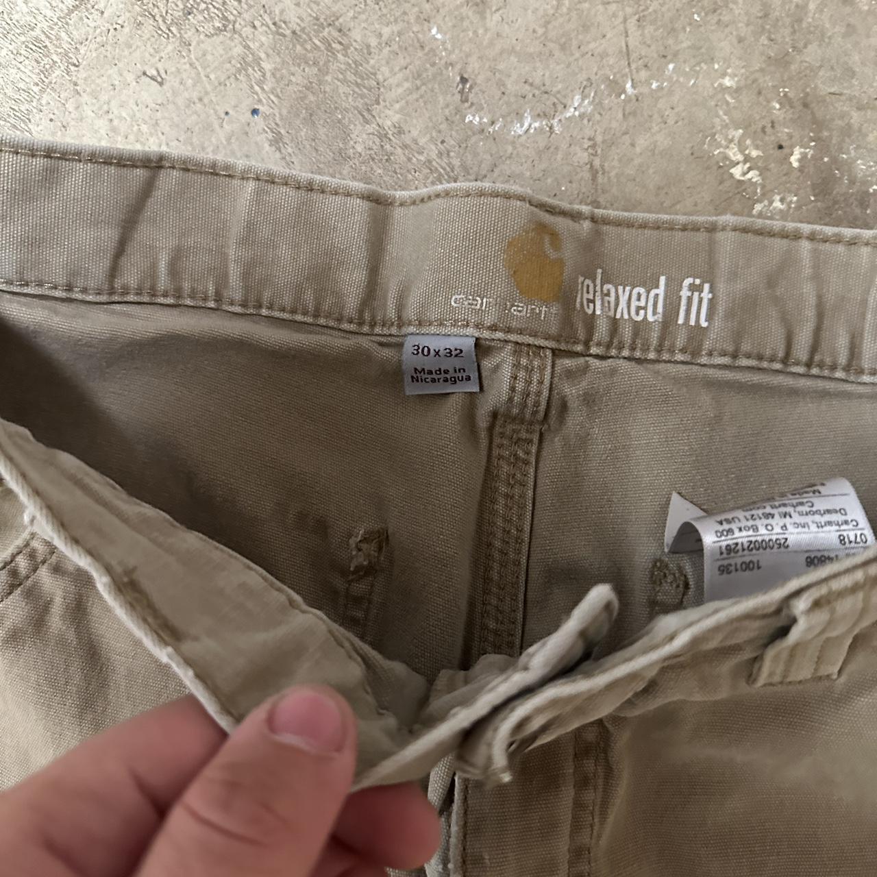 Tan Carhartt Relaxed Carpenter Tan Pants Size... - Depop