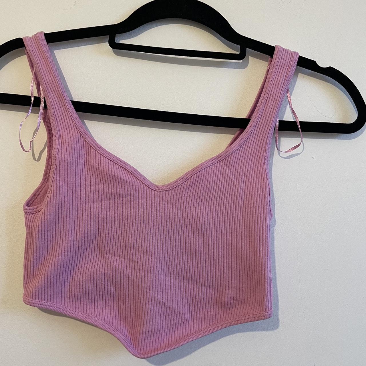 Zara pink cropped vest size XS Worn twice - Depop