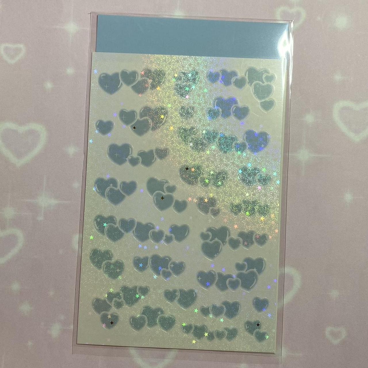 Blue Loveheart Deco Stickers 🩵 💗 1 sheet of super... - Depop