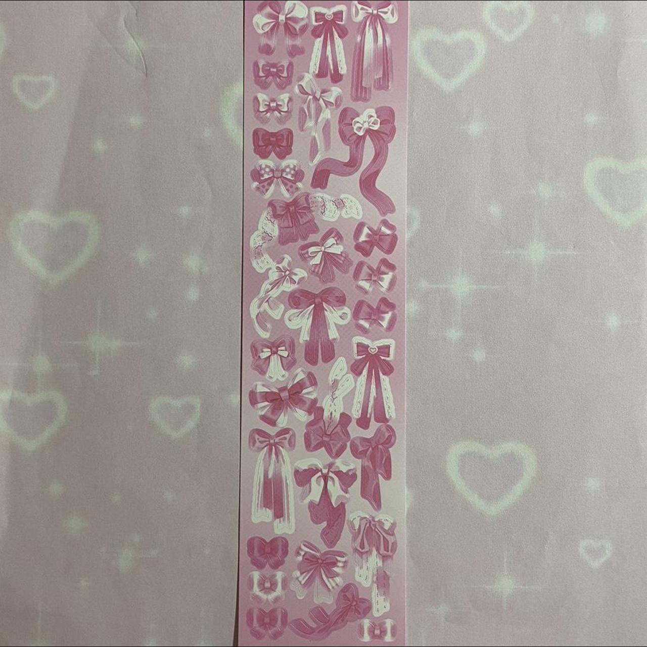 Pink Ribbon Deco Sticker 🎀 💗 1 sheet of super cute... - Depop