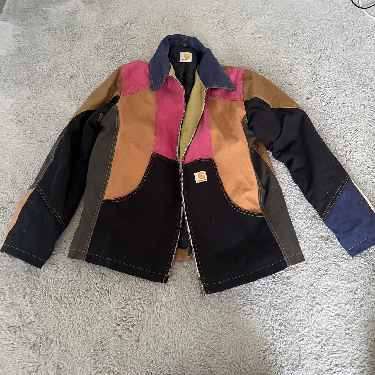 carhartt reworked multi colour jacket #carhart... | Depop