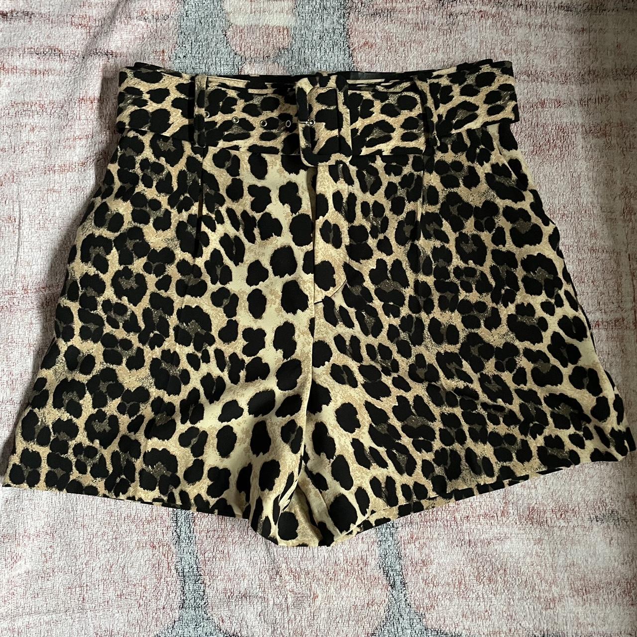 Zara leopard print shorts Washed and worn... - Depop