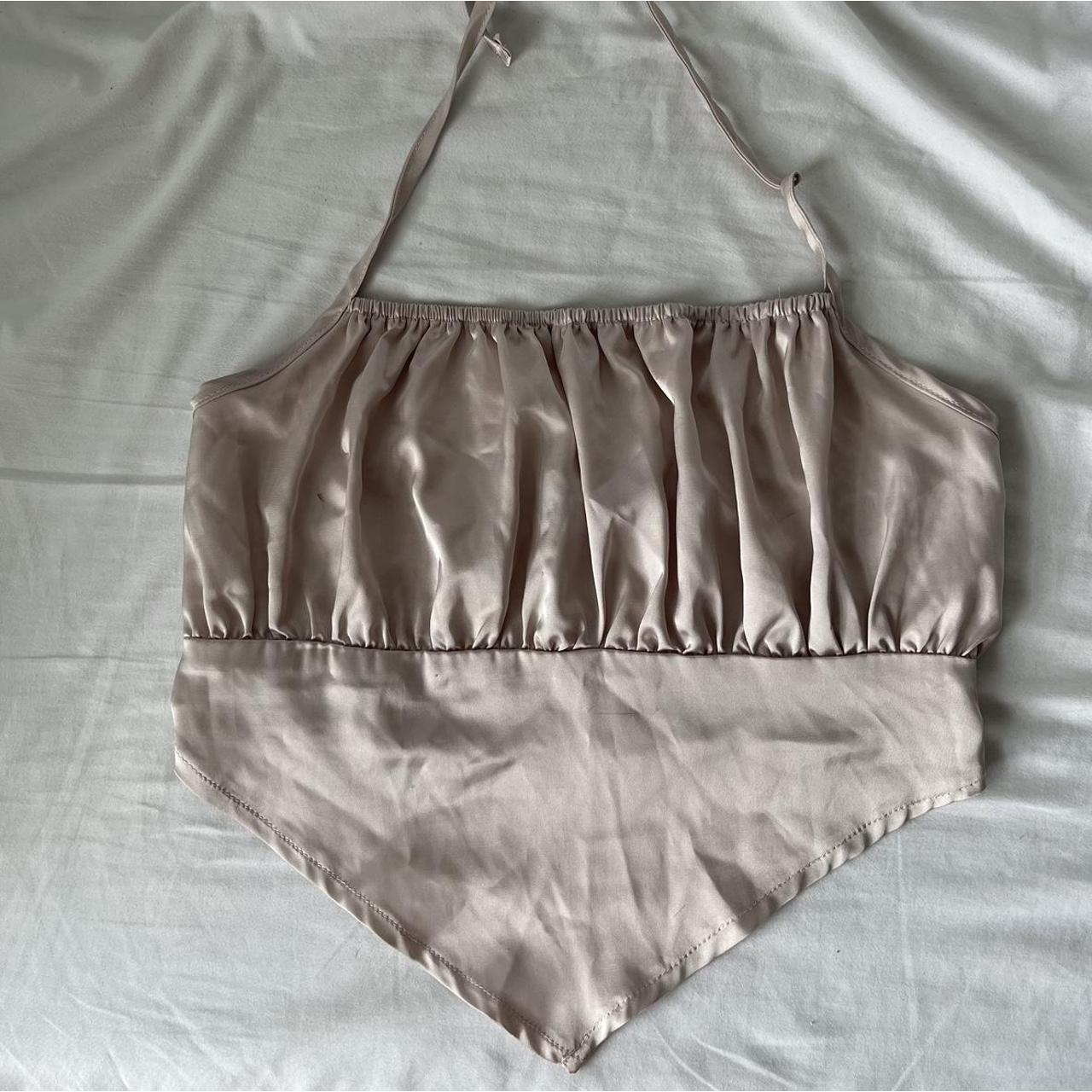 open back v-shaped cropped top - Depop