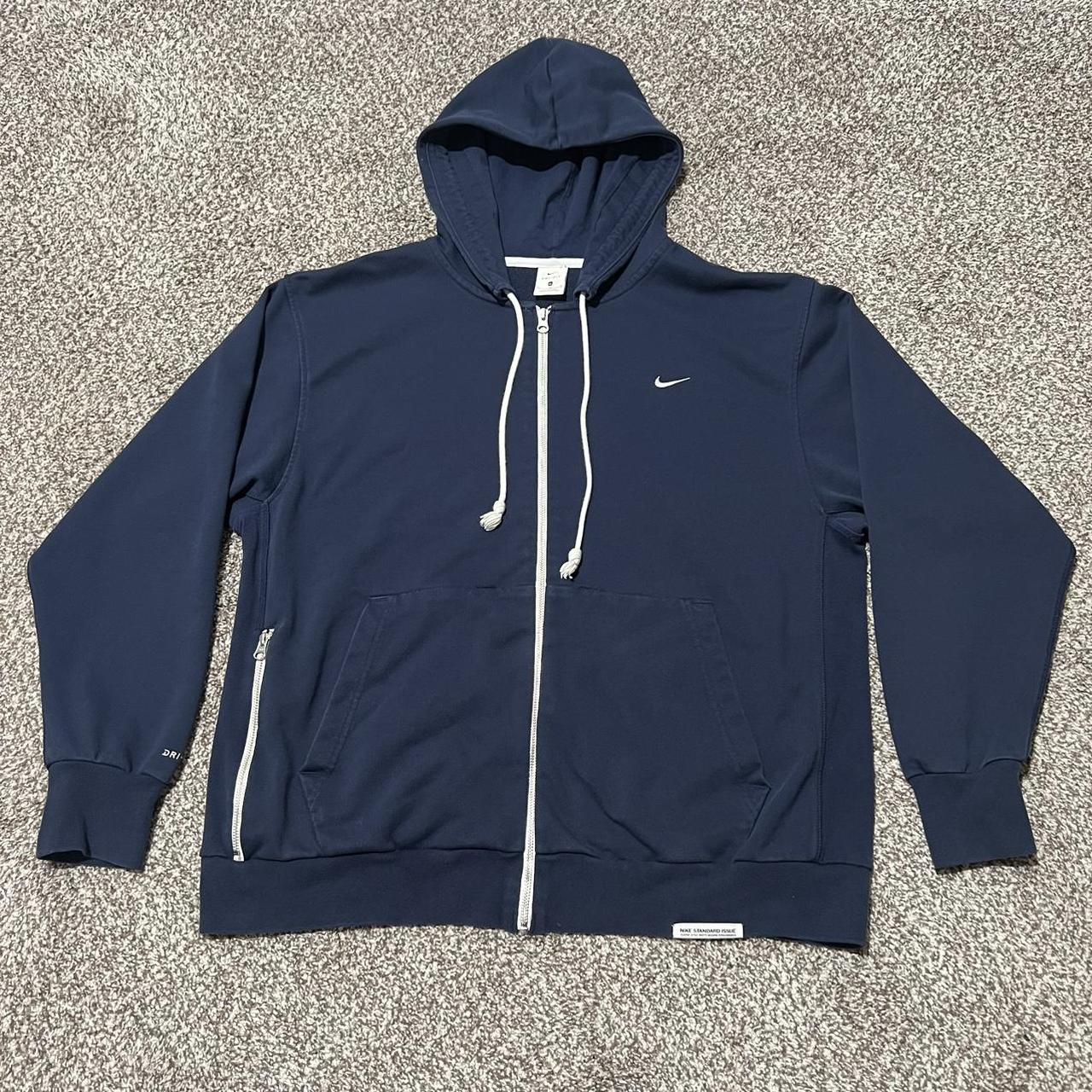Mens Dark Blue Nike Zip Up Jacket -men’s size XL,... - Depop