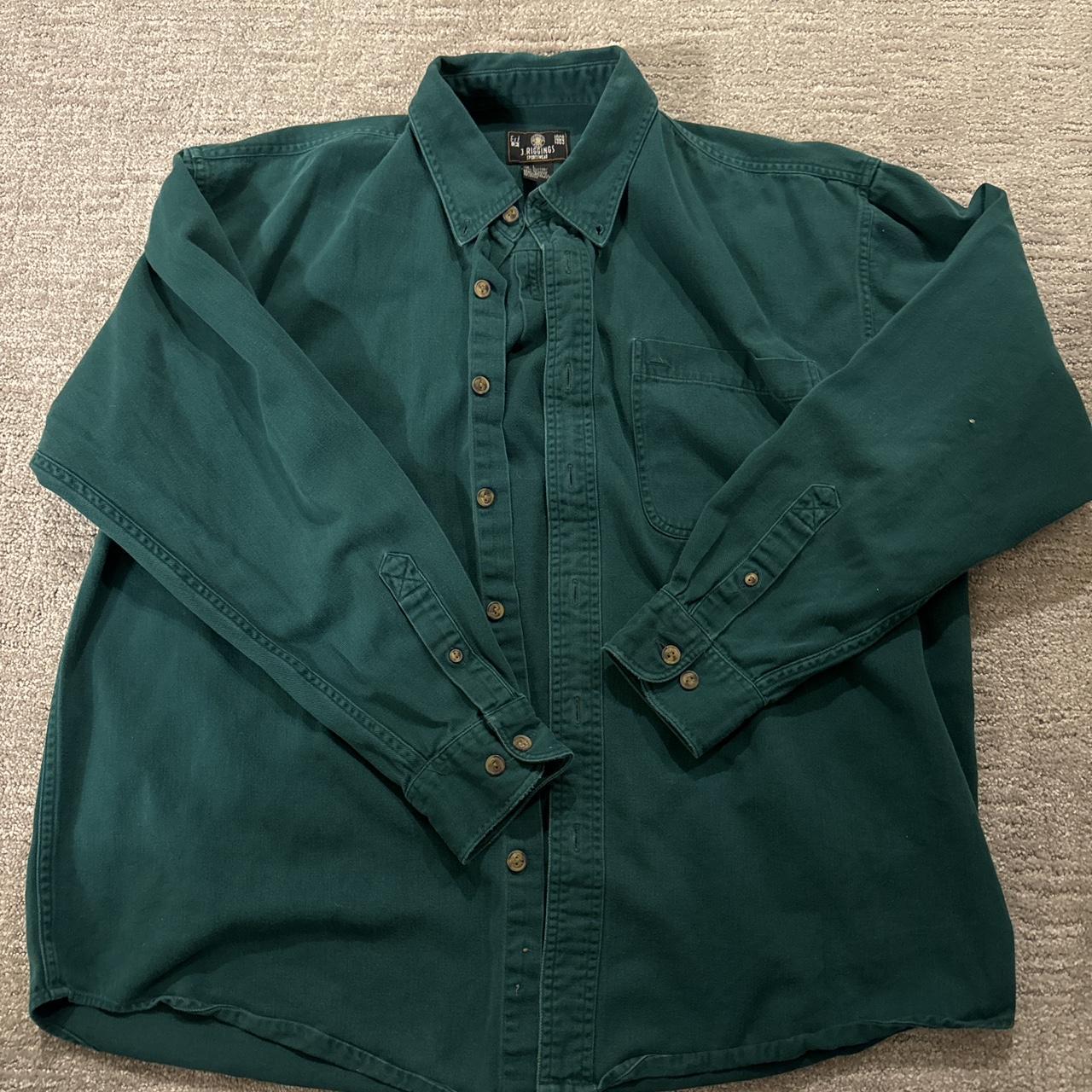 Vintage 90’s J. Riggins Sportswear thick button up... - Depop