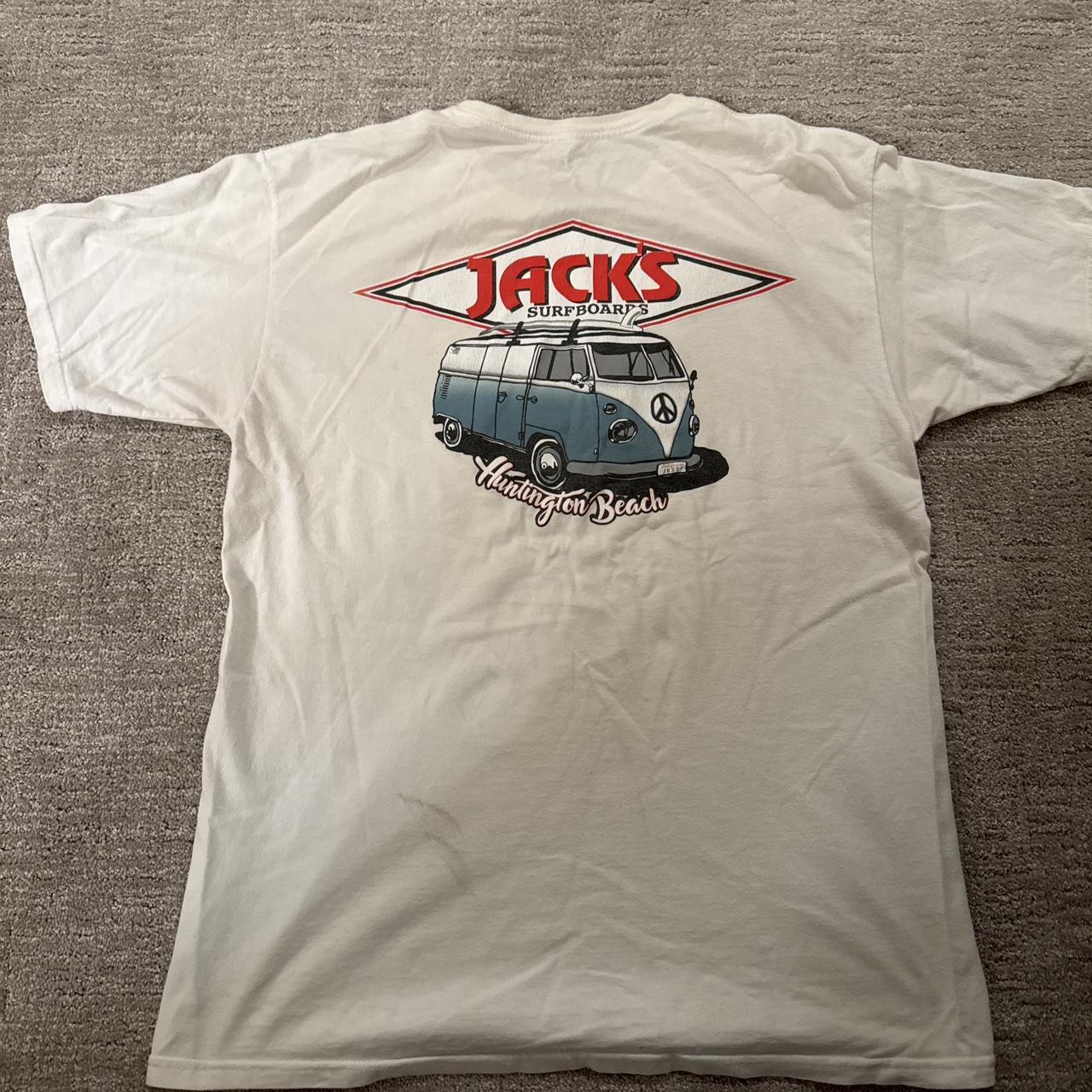 World famous Jacks Surfshop retro t shirt Collar... - Depop