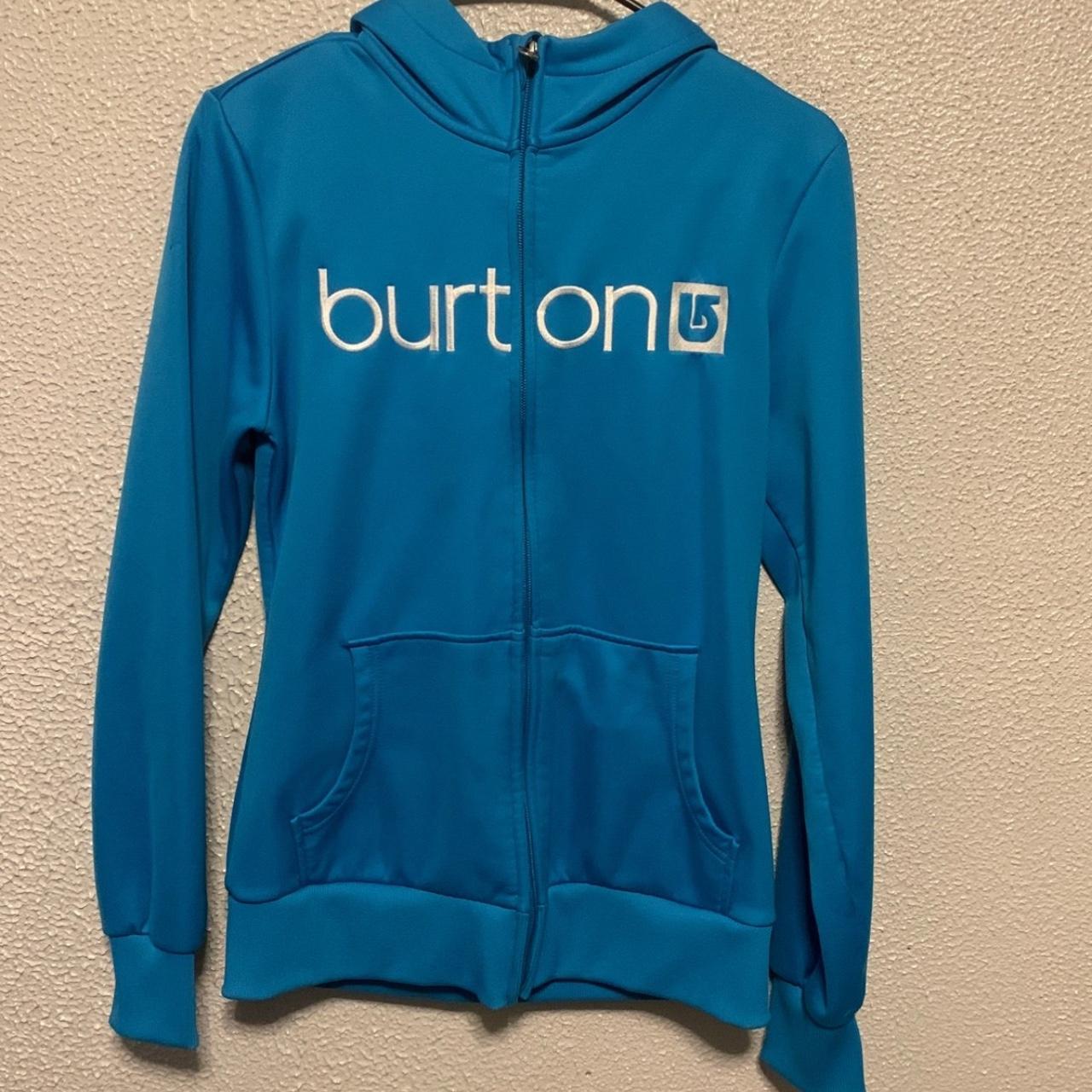 Burton zip up in great condition Blue Adult size... - Depop