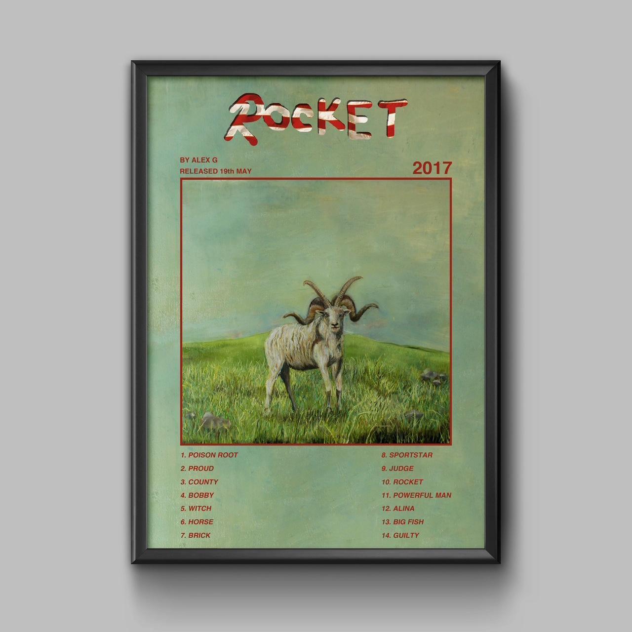 A3 PRINT // Alex G - Rocket. •PRICES 1x A4 £15... - Depop