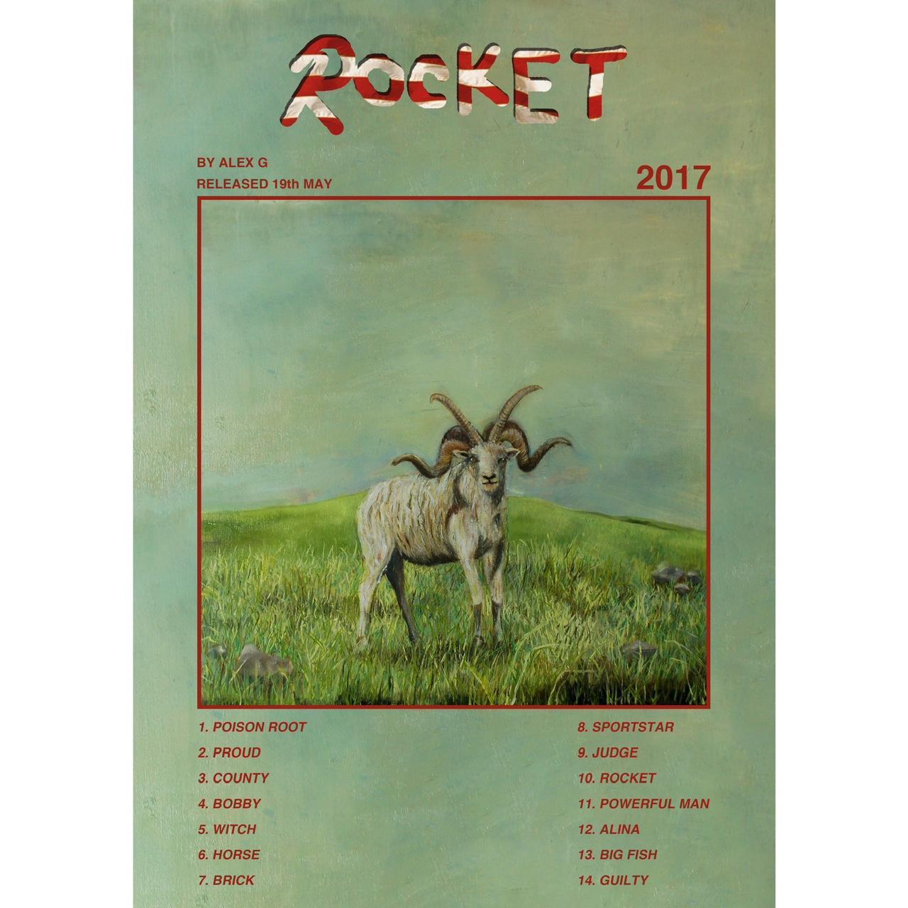 A3 PRINT // Alex G - Rocket. •PRICES 1x A4 £15... - Depop