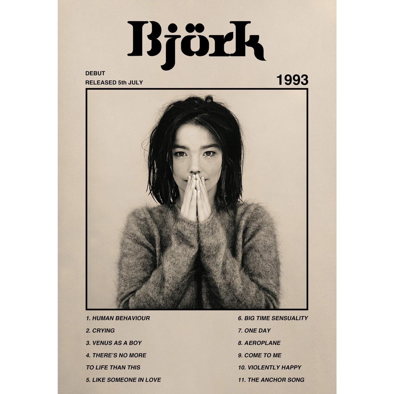 A3 PRINT // Bjork - Debut. •PRICES 1x A4 £15 (frame... - Depop