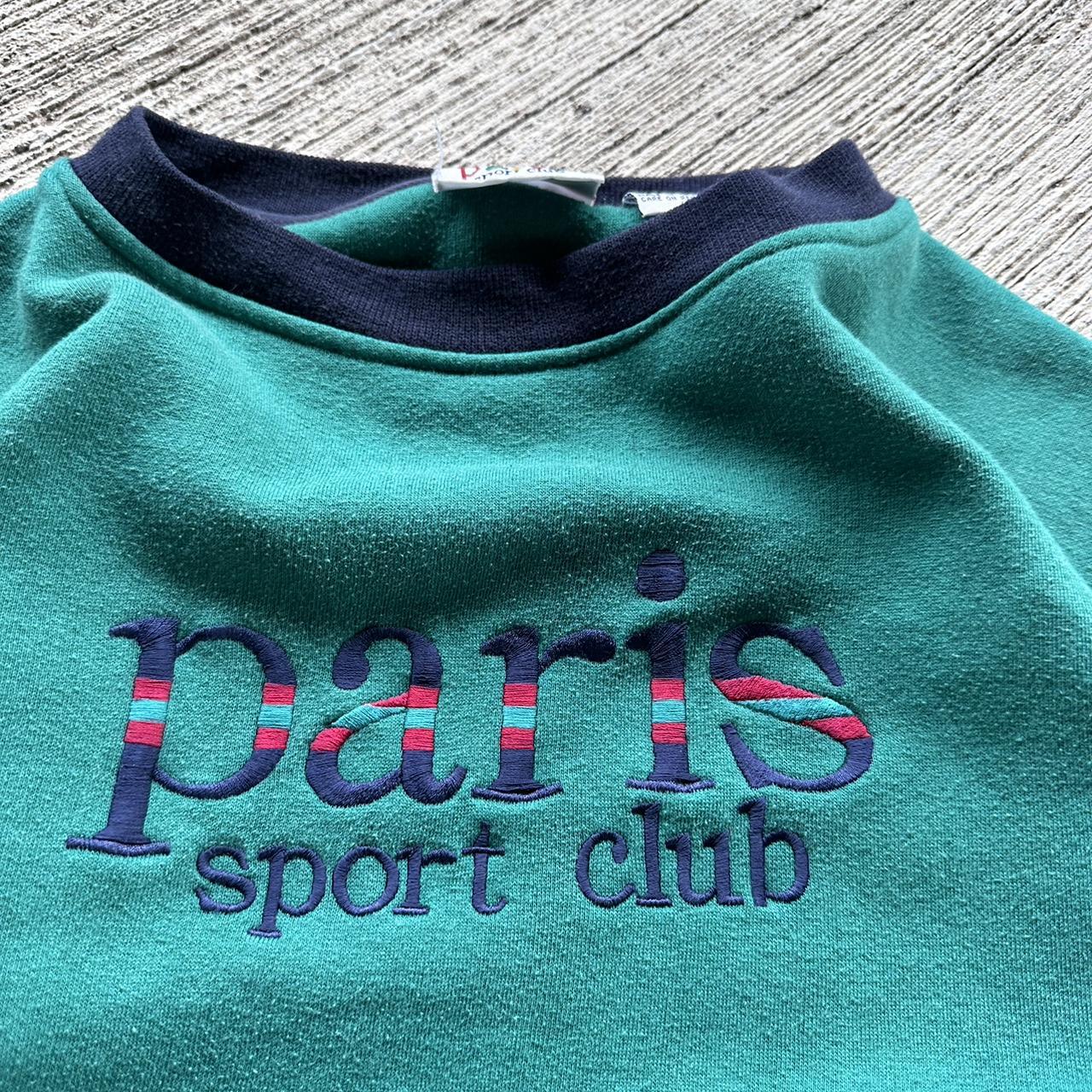 Vintage Paris sports club crewneck. Sz small.... - Depop