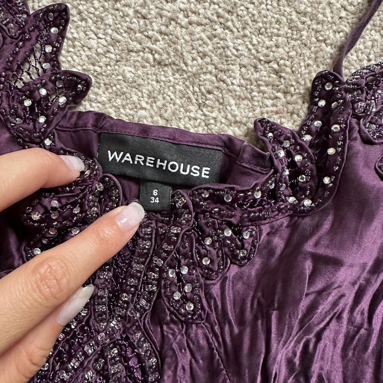 Vintage purple warehouse top Size 6 - Depop