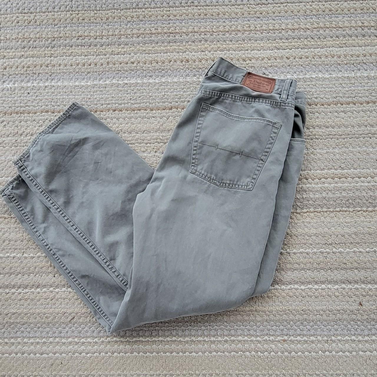 Clean baggy polo gray khakis. Blemishes shown. Tag... - Depop