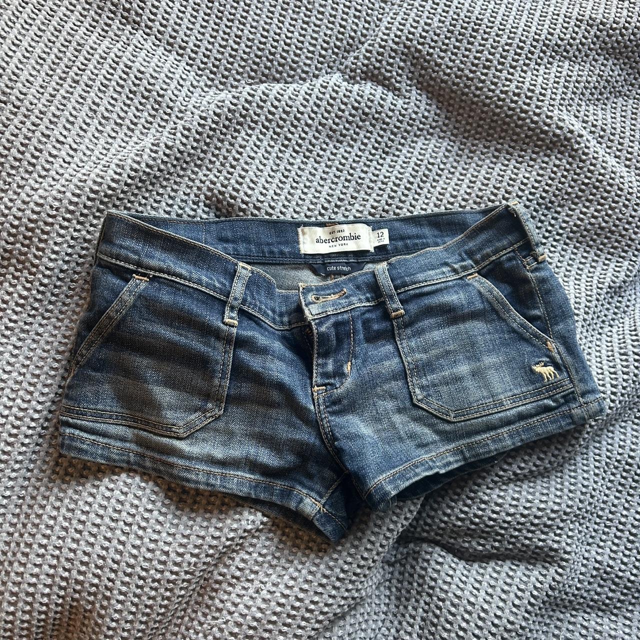 Abercrombie YTK 2000 navy denim shorts Super stylish... | Depop