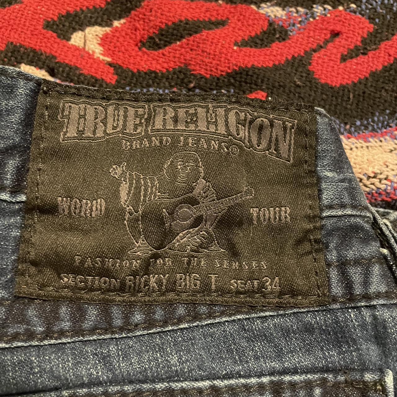 True religion made in usa Size 36 Ricky big t Dark wash - Depop