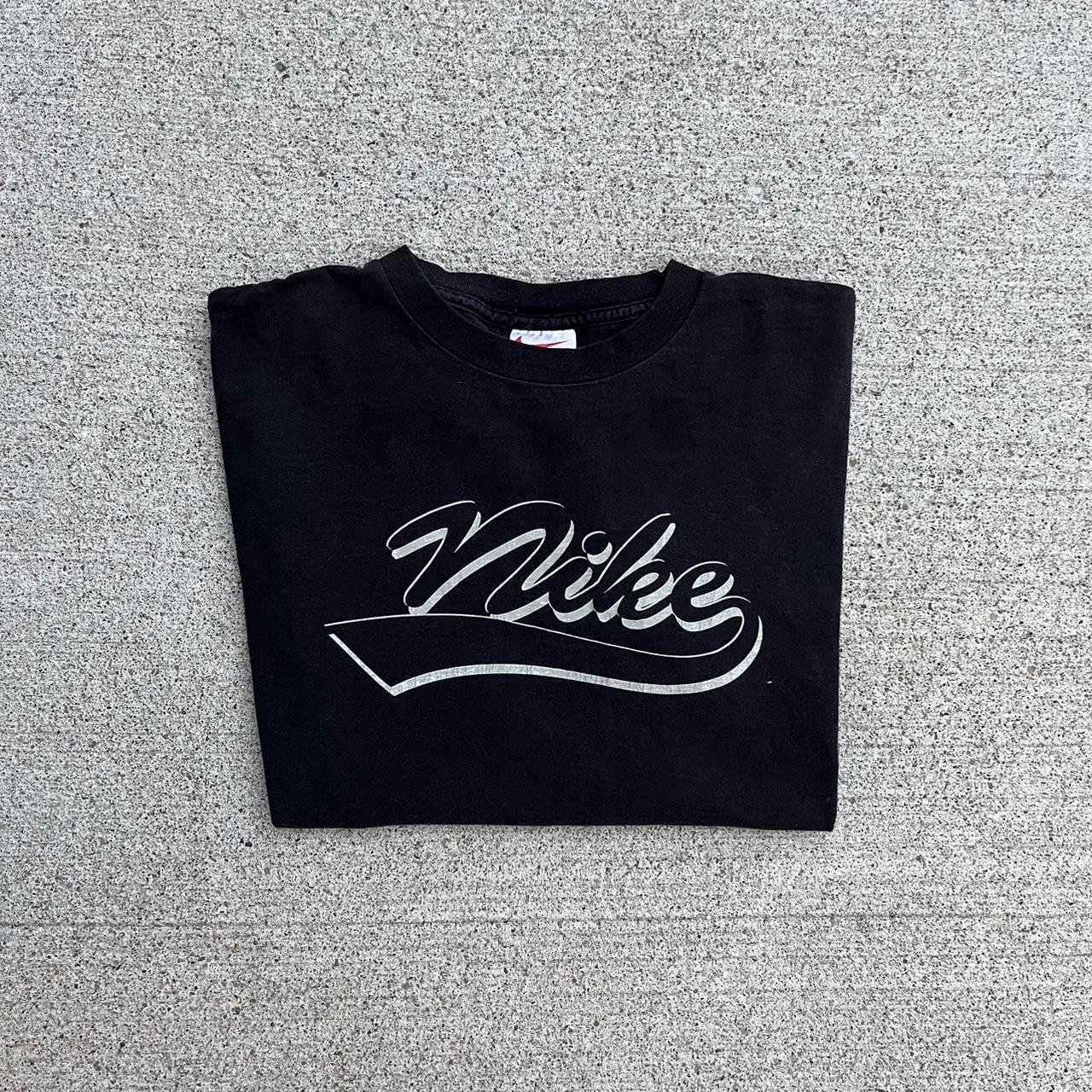 Vintage 90’s Nike baseball script t shirt Size... - Depop