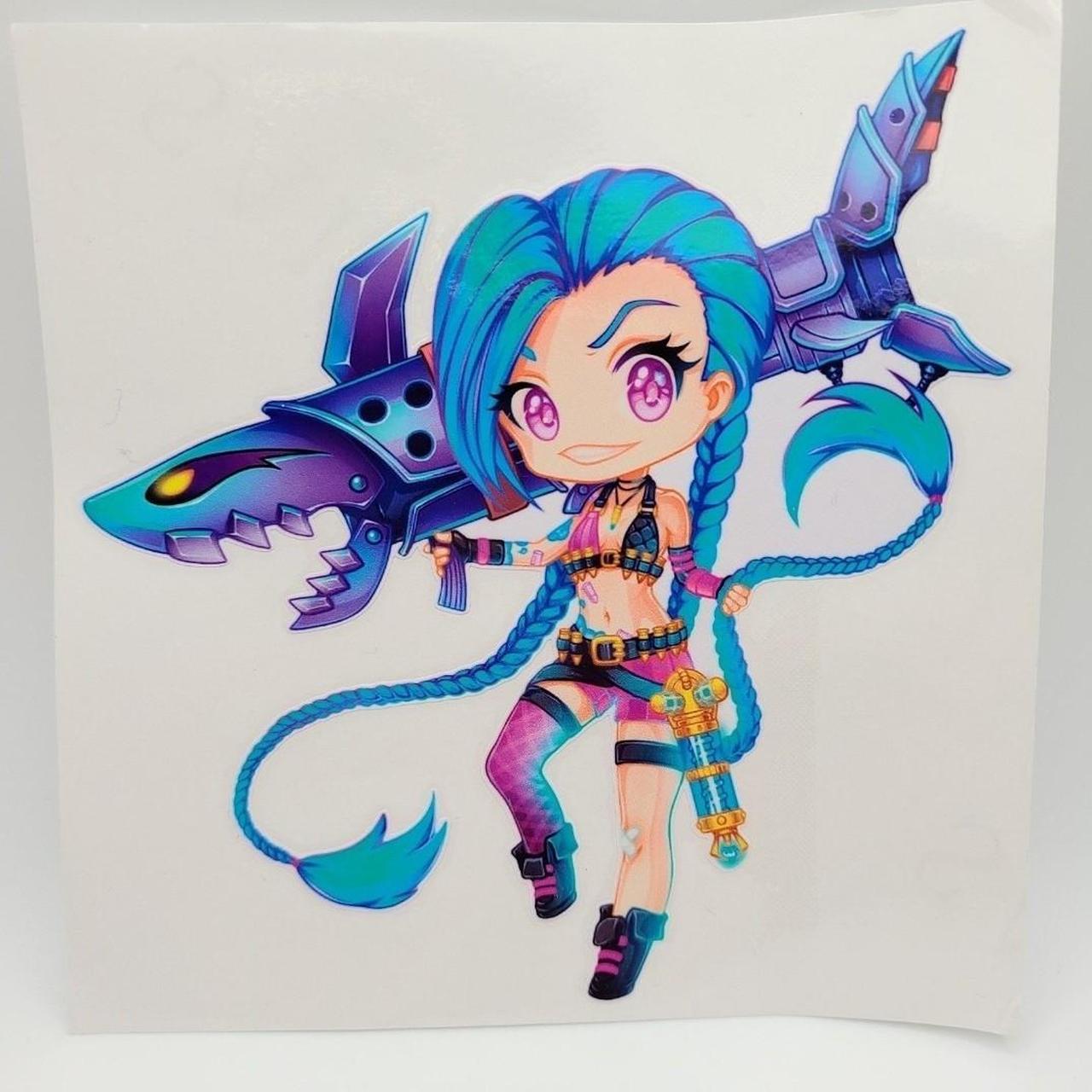 Arcane League of Legends JINX Vinyl Decal Punk... | Depop