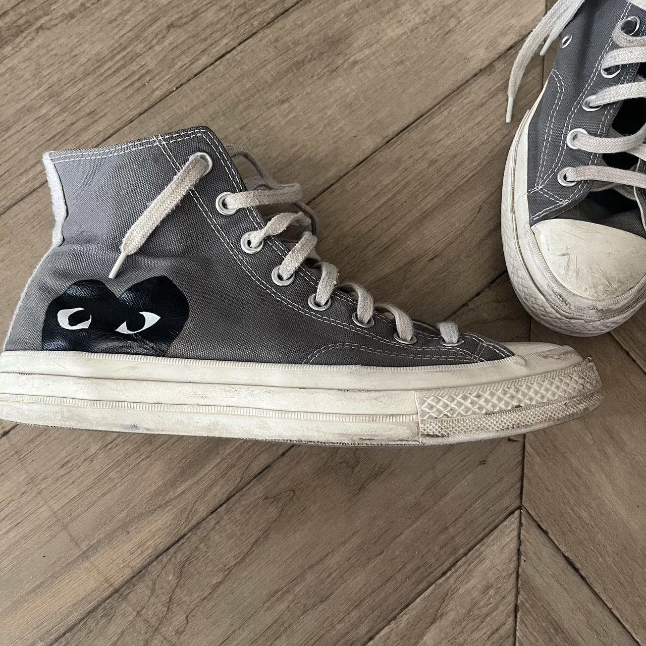 CDG Grey Converse - Depop