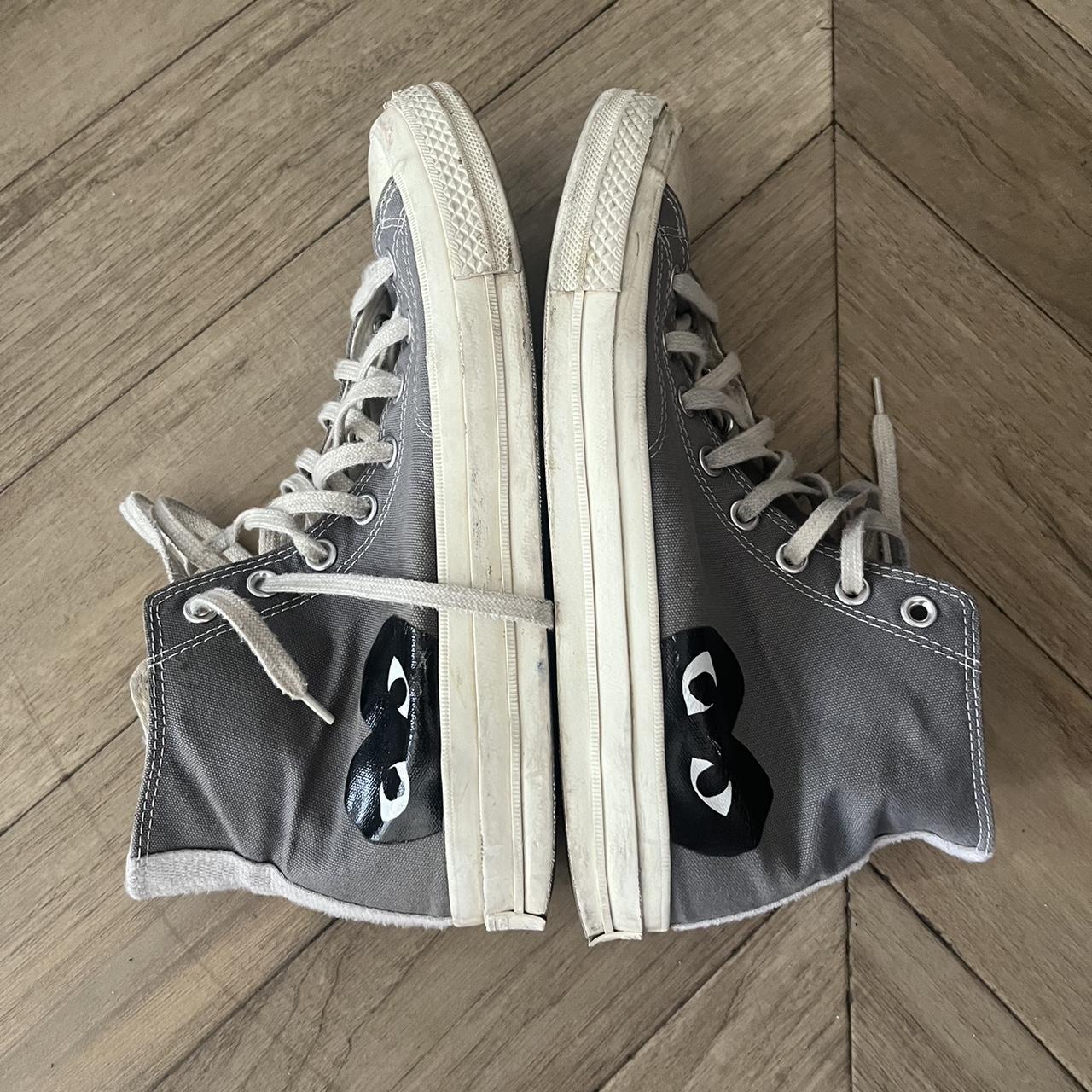 CDG Grey Converse - Depop