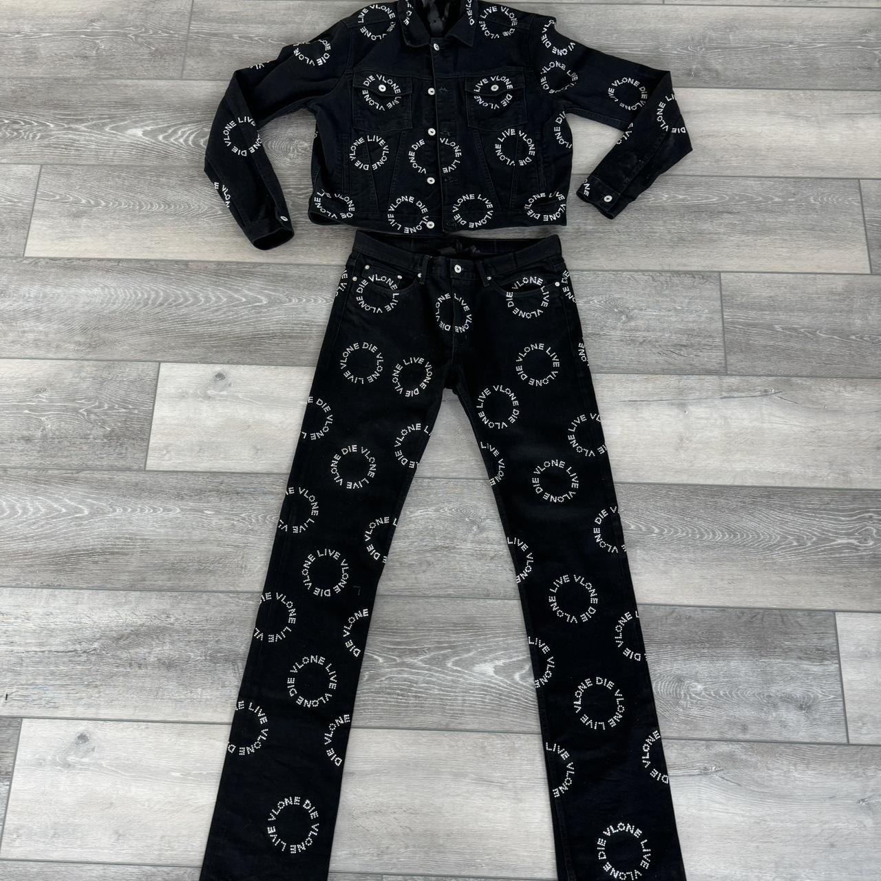 vlone rhinestone set - Depop