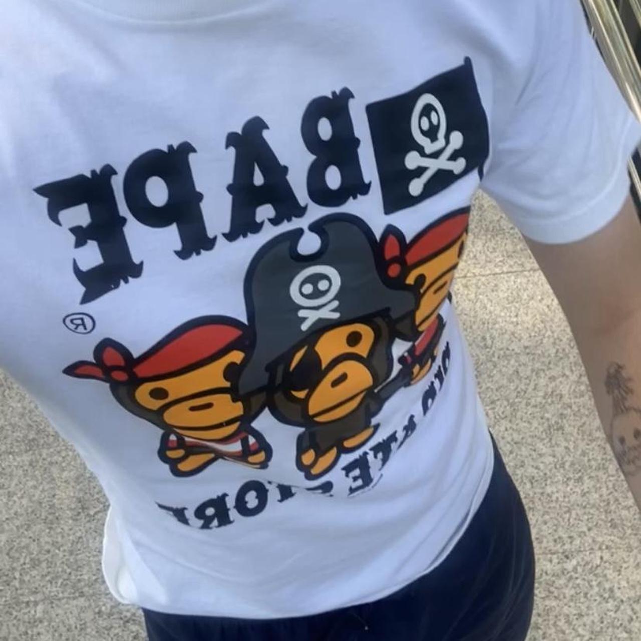 Bape Pirate Store shirt used quite a bit but still... - Depop
