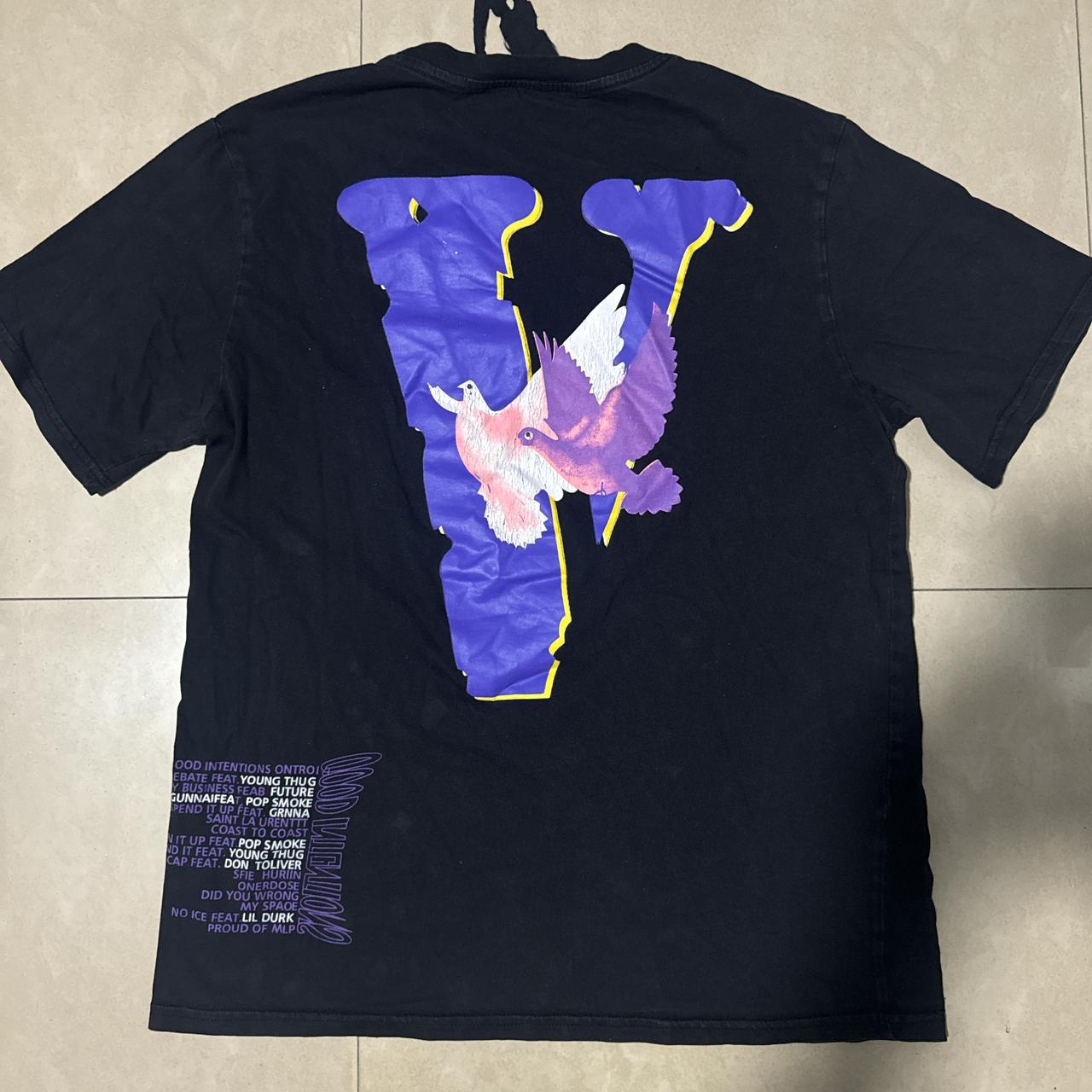 Vlone Nav Good Intentions Album Tee Size Medium 19... | Depop