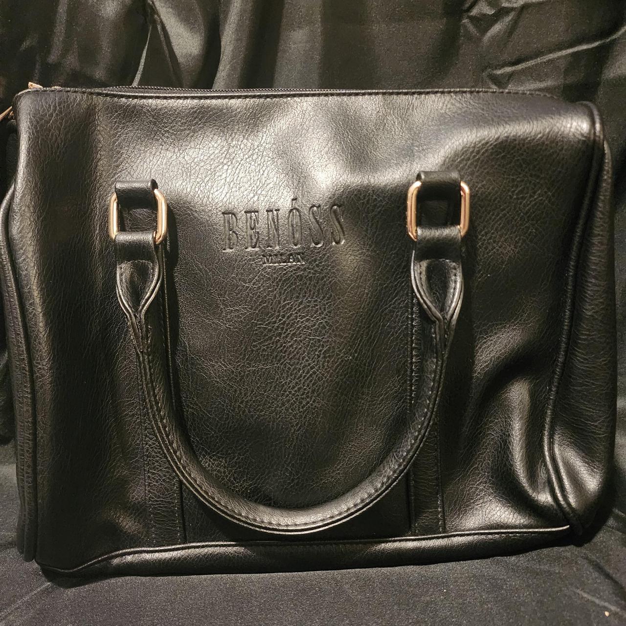 Benoss Milan Italian Leather Purse Black (Large) *no... - Depop