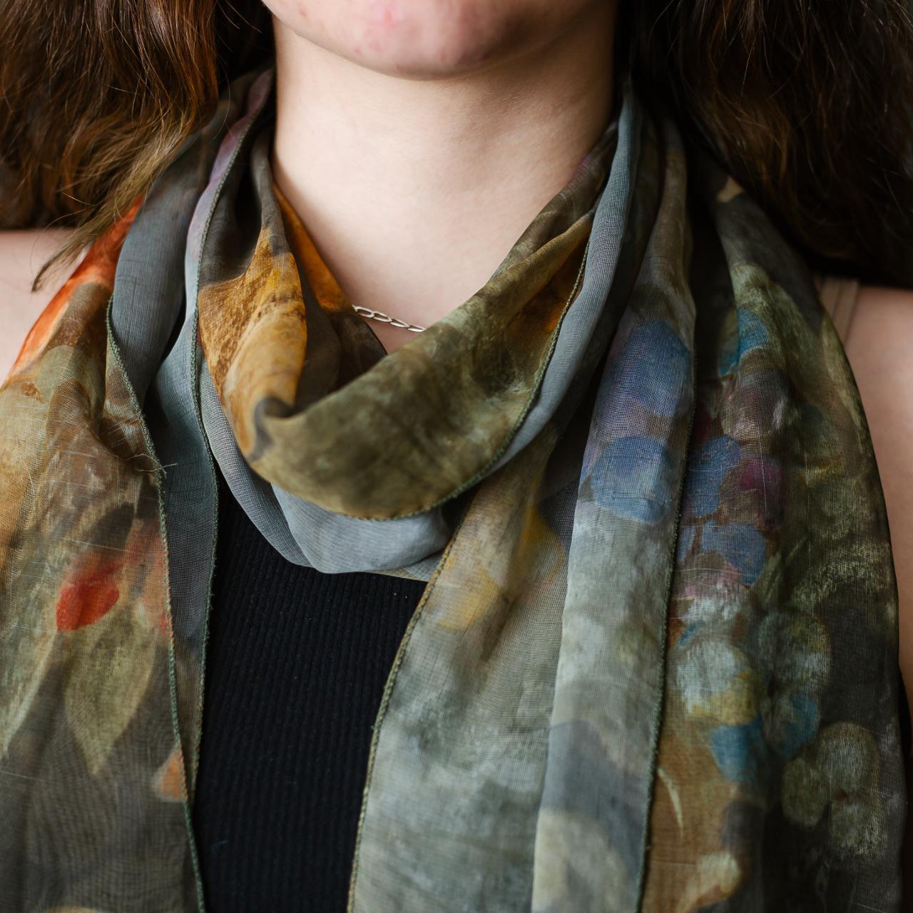 Cute Sheer Scarf! Many ways to style this. No rips... - Depop