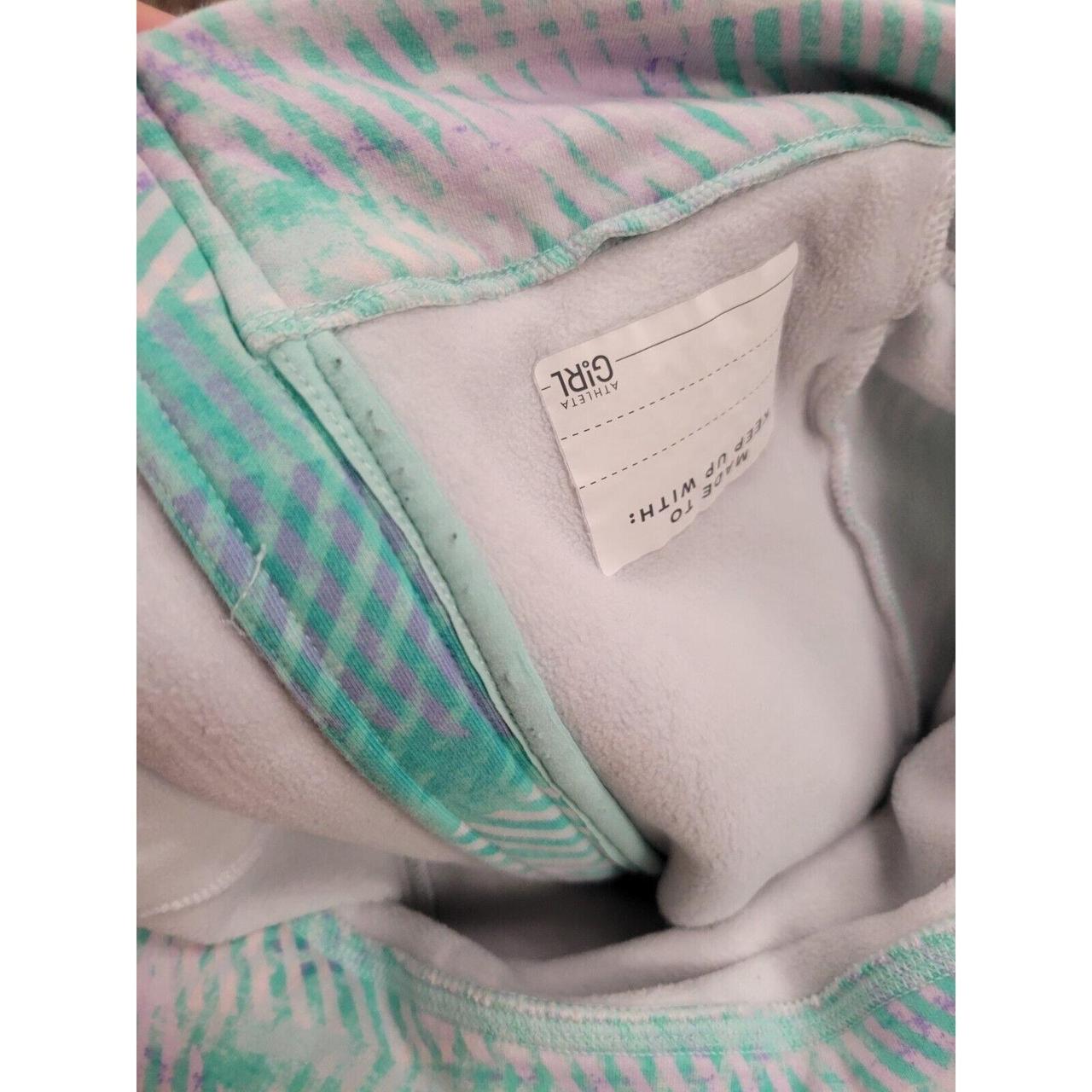 Athleta Girl Pink Purple Aqua Printed Warm Up Hoodie... - Depop