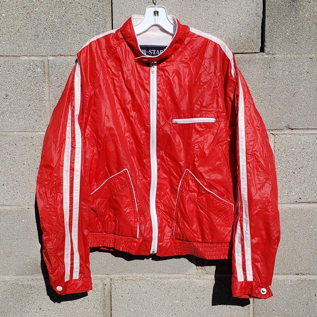 Men's Red and White Jacket | Depop