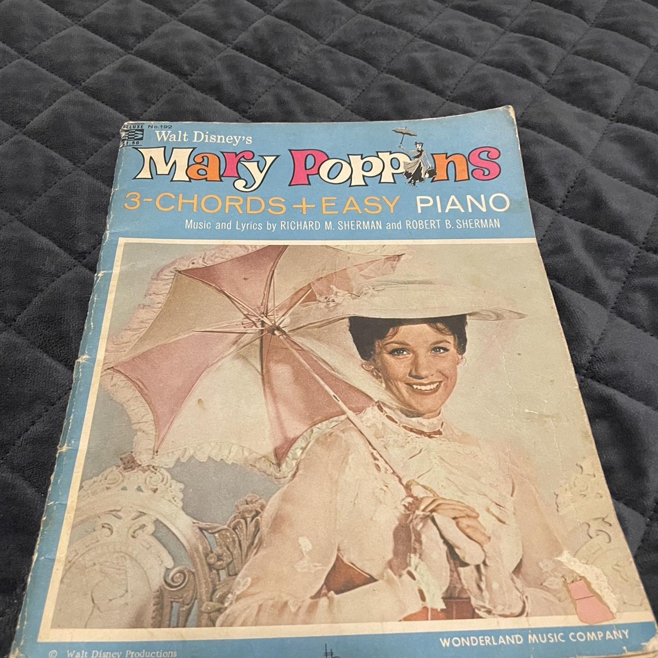 Vintage Mary poppins 3 chord + easy piano sheet... - Depop
