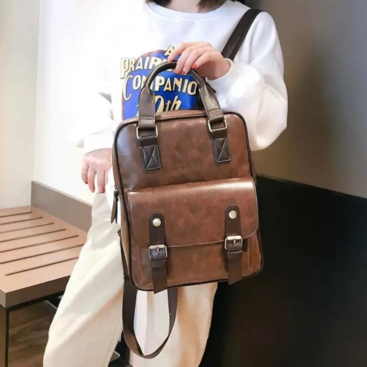 Hands On Design Men's Brown and Black Bag | Depop